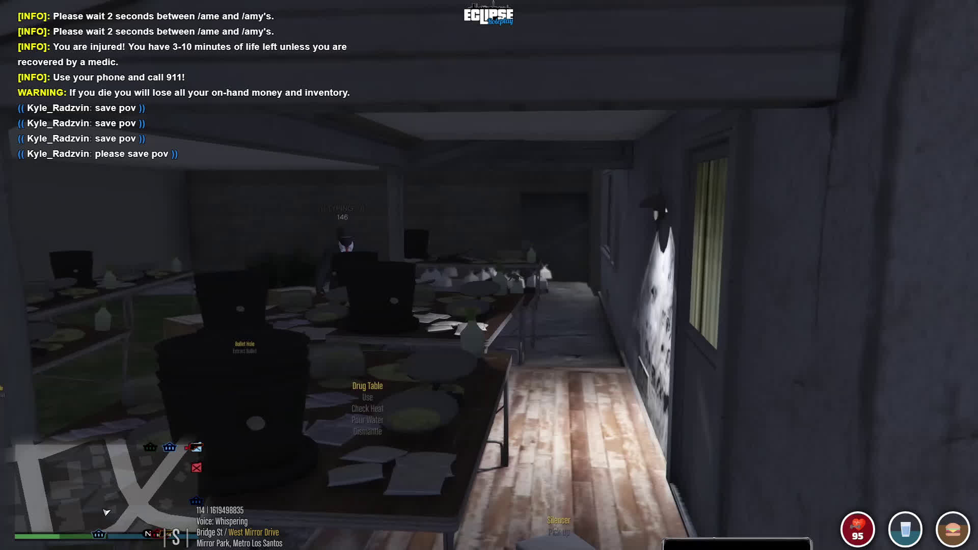 Dm and taking advantage of bug, (sus)