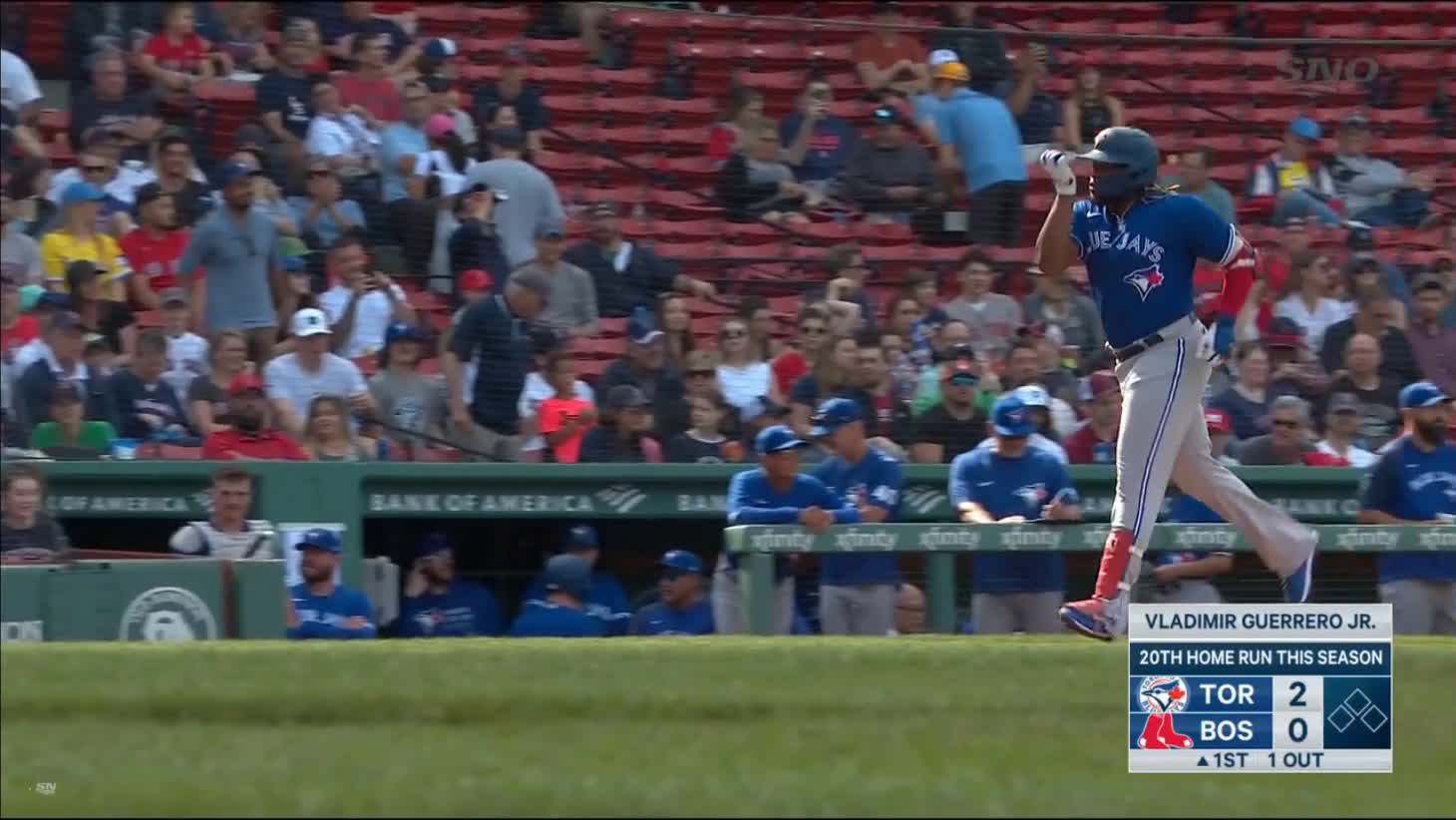 Vladdy Little opens up the scoring with a 439-foot bomb for his MLB ...