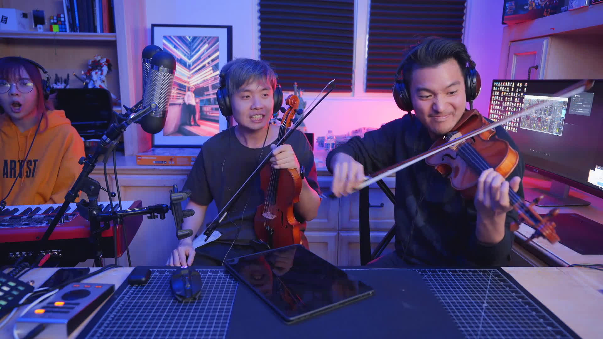 Albert brings a friend over