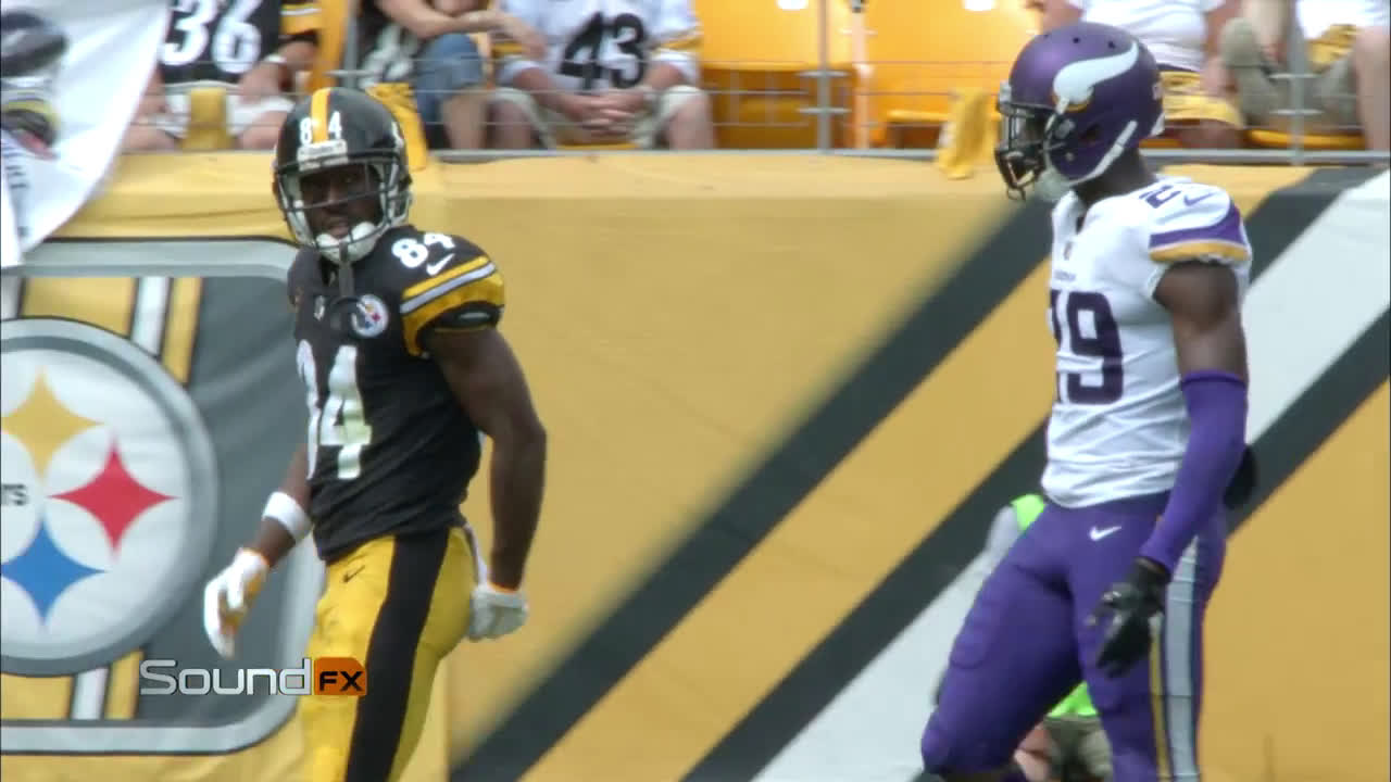 Antonio Brown Mic'd vs. Xavier Rhodes I'm Tony Toe-Tap NFL F
