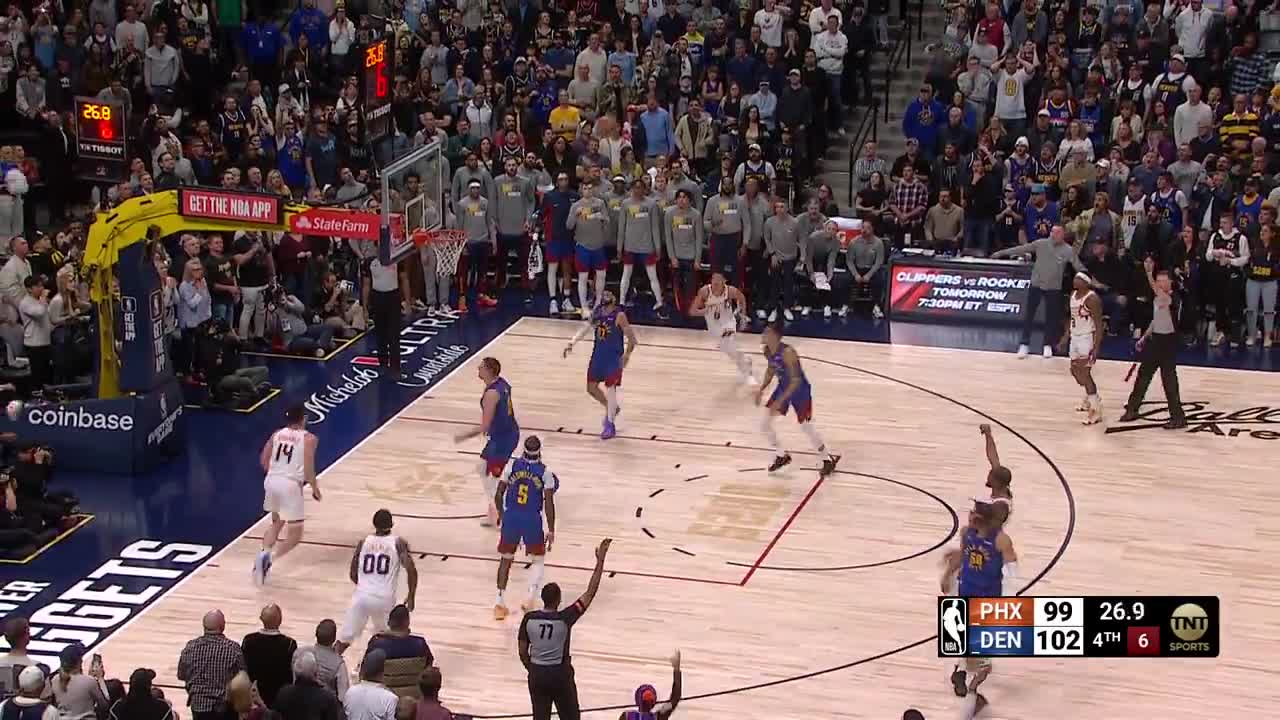 Watch NBA - KD 3 TO TIE THE GAME! 102-102 DENVER BALL, 4 SECONDS LEFT ON TNT 🚨 #1 | Streamable