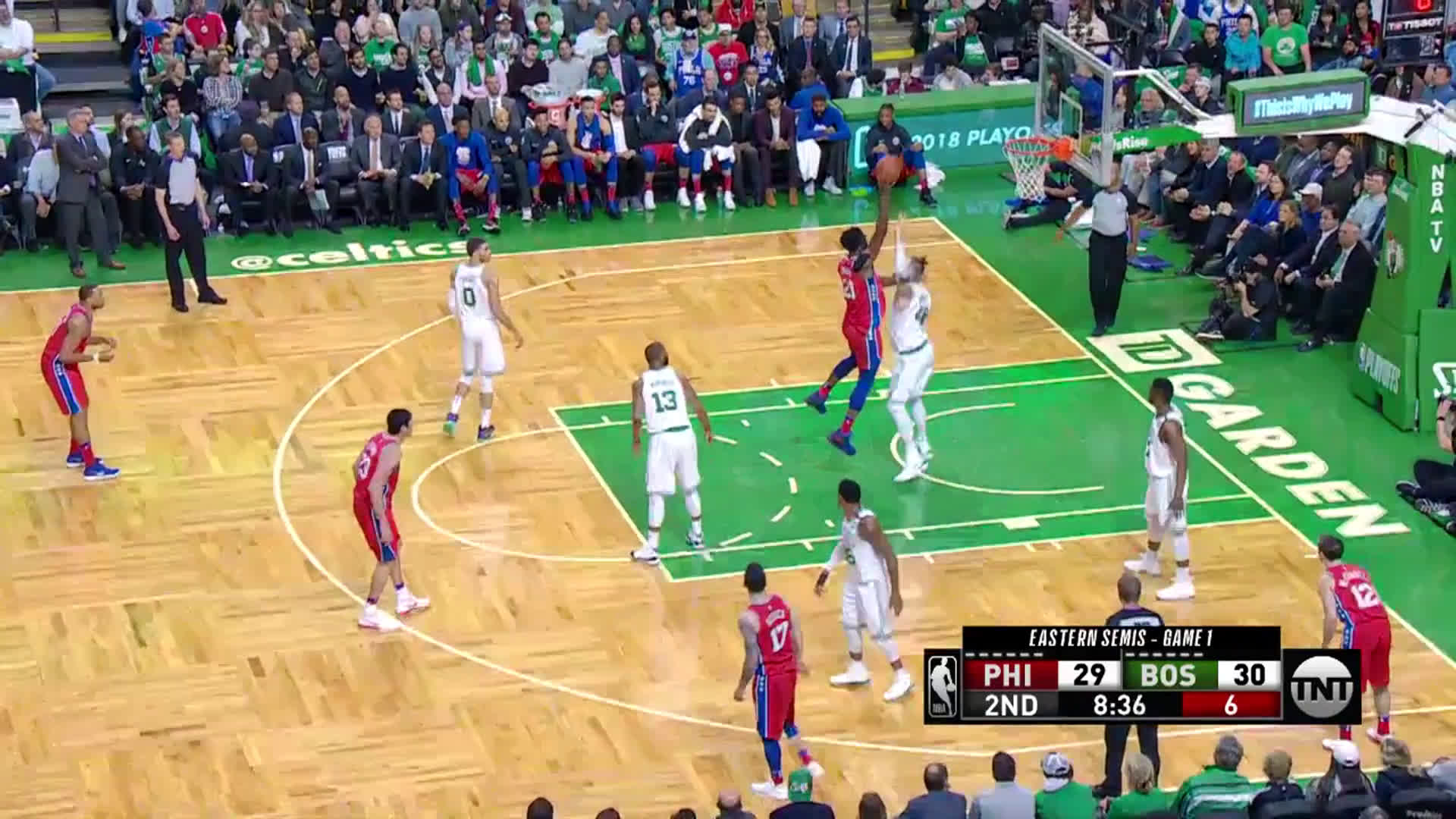 Zero movement off Embiid post-up BOS Game 1
