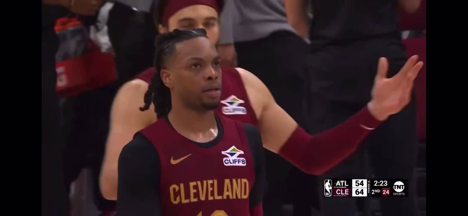 Watch Trae Young Draws Foul on Darius Garland’s Face | Streamable