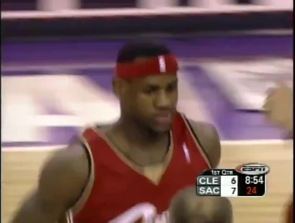 LeBron James' first bucket