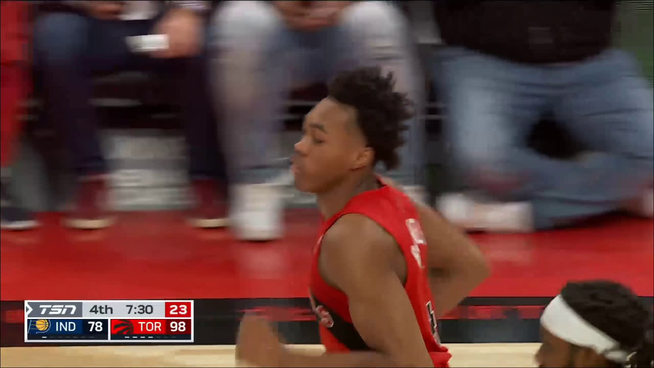 Scottie Barnes puts Isaiah Jackson on a poster
