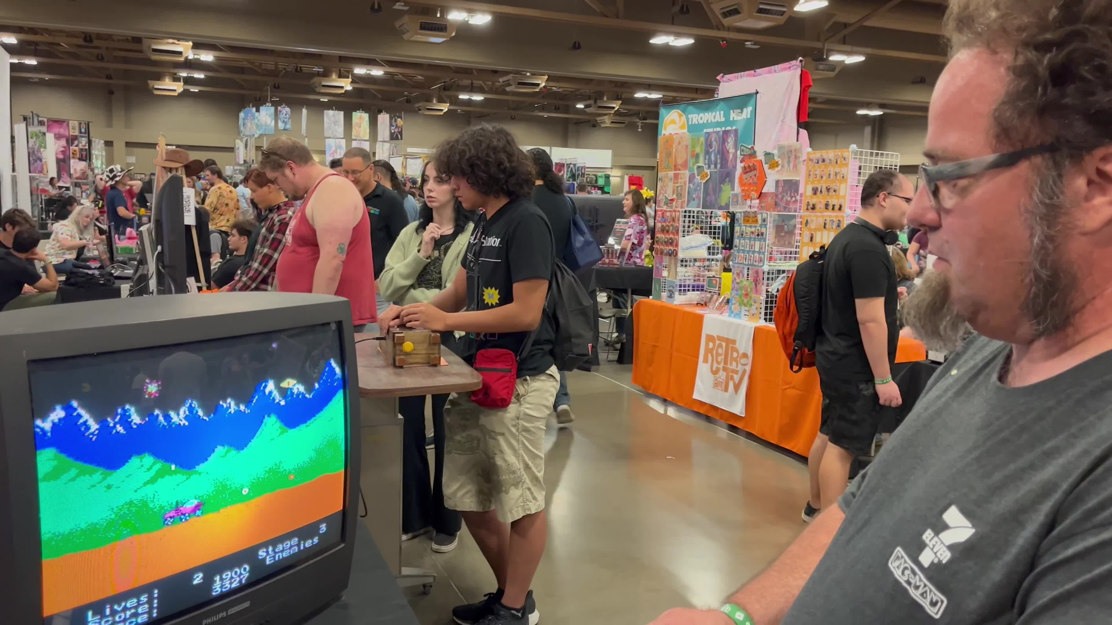 Watch TG16 homebrew clone of Moon Patrol from one of the devs | Streamable