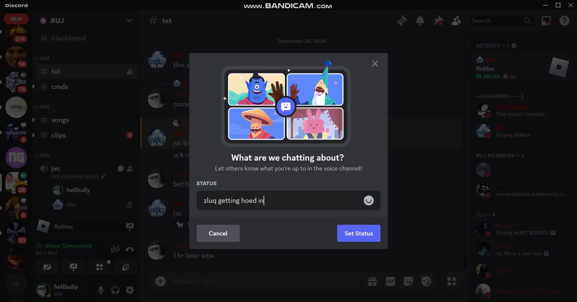 Watch zluq gets hoed by hellbully in the uj server for dissing uj HES ...