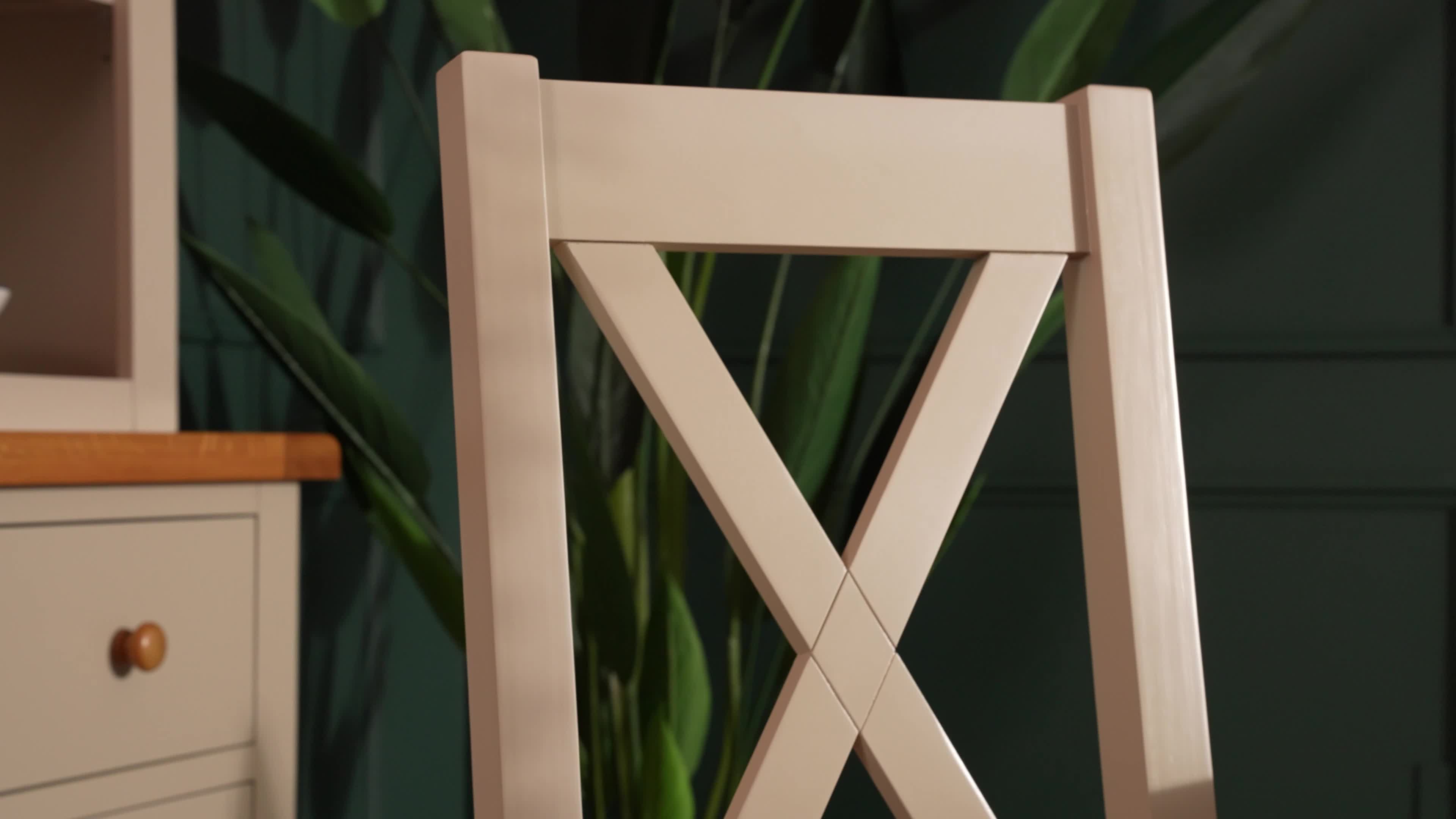 Watch Caravel-Light-Grey-Oak-Dining-Chair-X-Back | Streamable