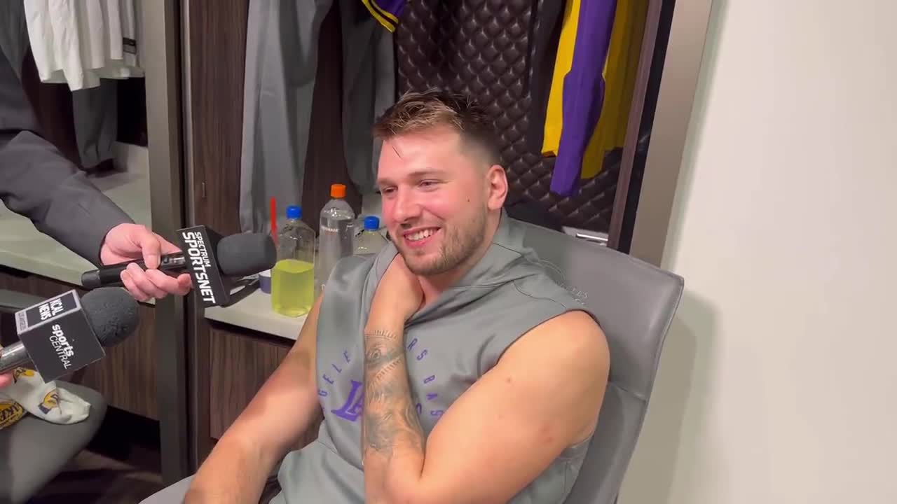 Watch Luka Doncic on the Lakers having a target on their backs | Streamable