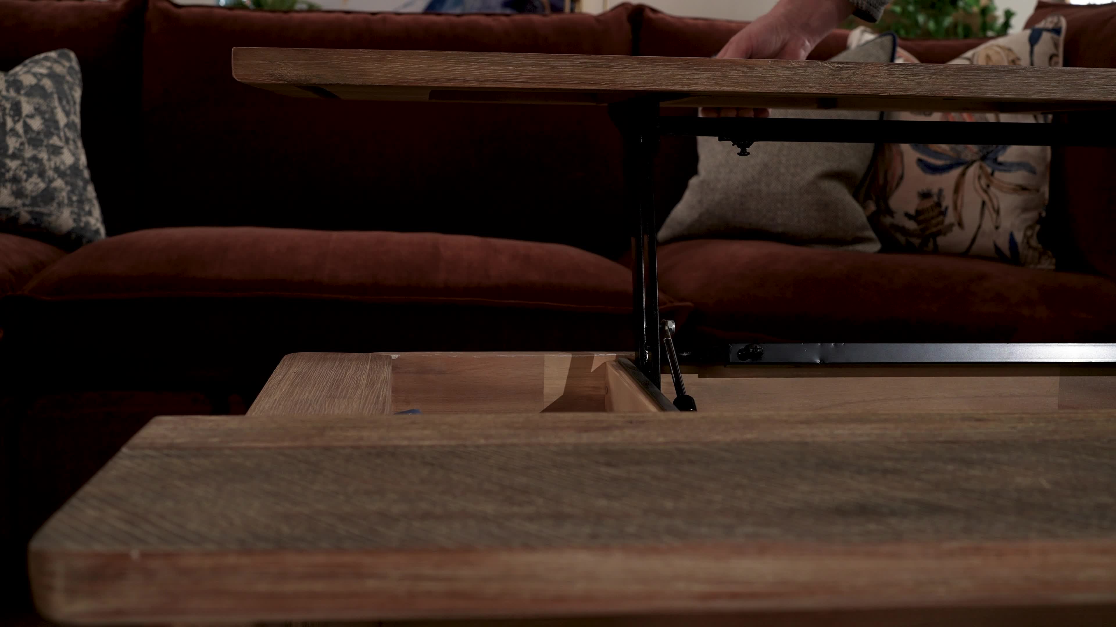 Watch ellis coffee table open top | Streamable