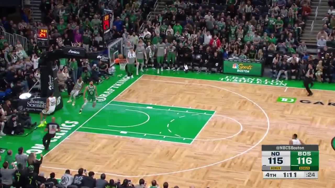 Watch [Highlight] Jayson Tatum Misses, Gets His Own Rebound, and Dunks It Hard! | Streamable