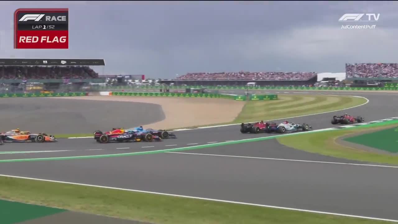 Race Start: George & Zhou out of the race after a crash, red flagged