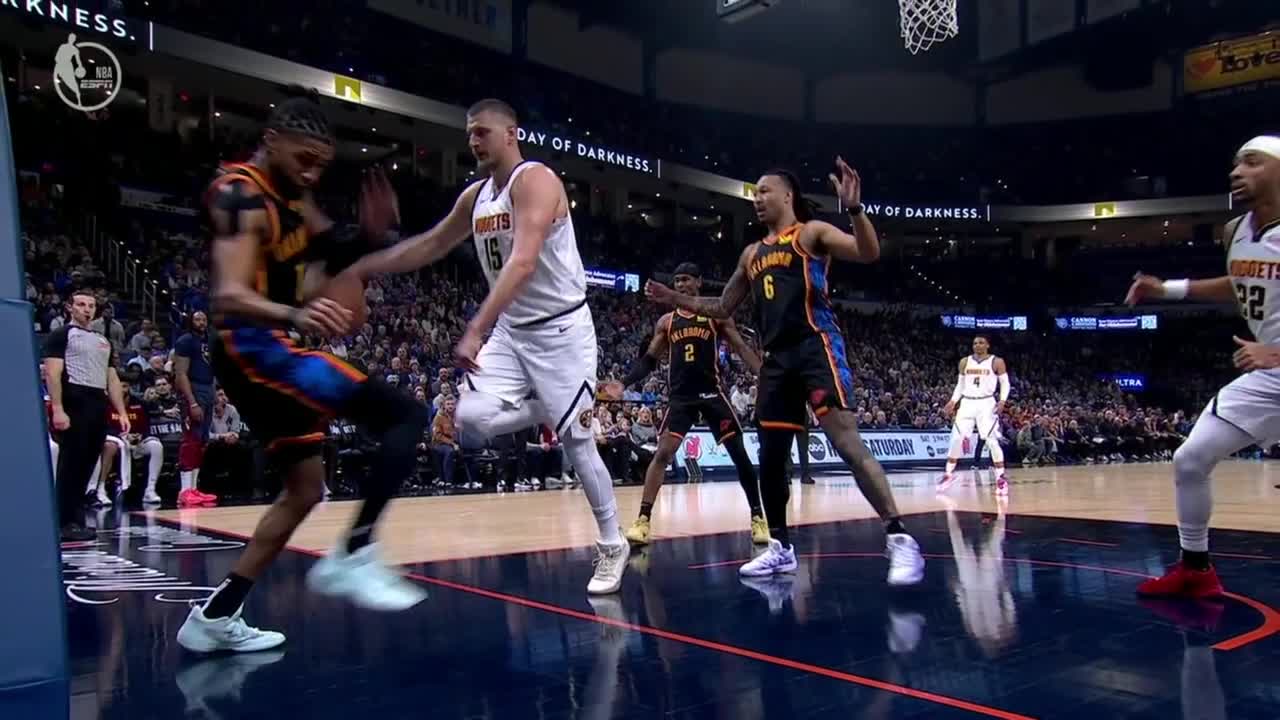 Watch [Highlight] OKC ball ruled on floor after this play | Streamable