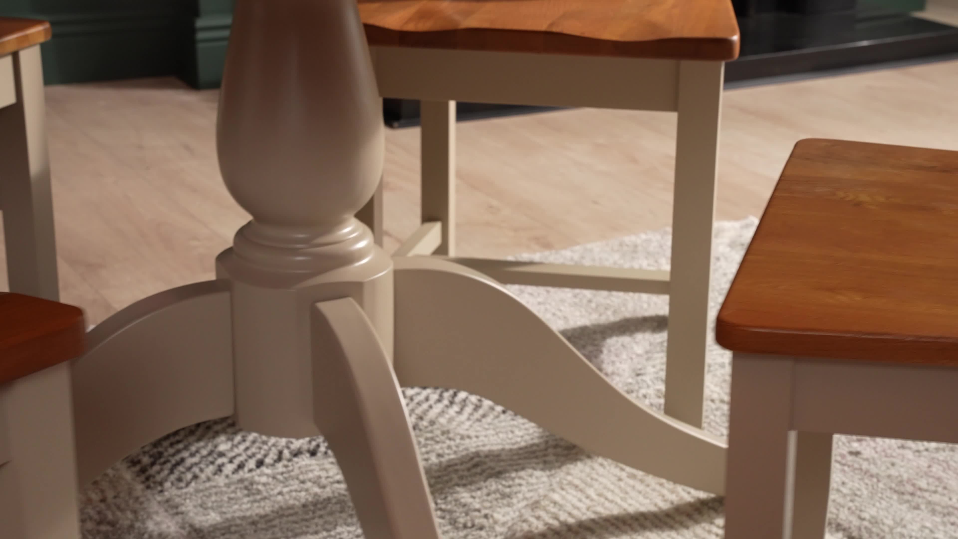 Watch Caravel-Light-Grey-Oak-Round-Dining-Table-1.2m | Streamable