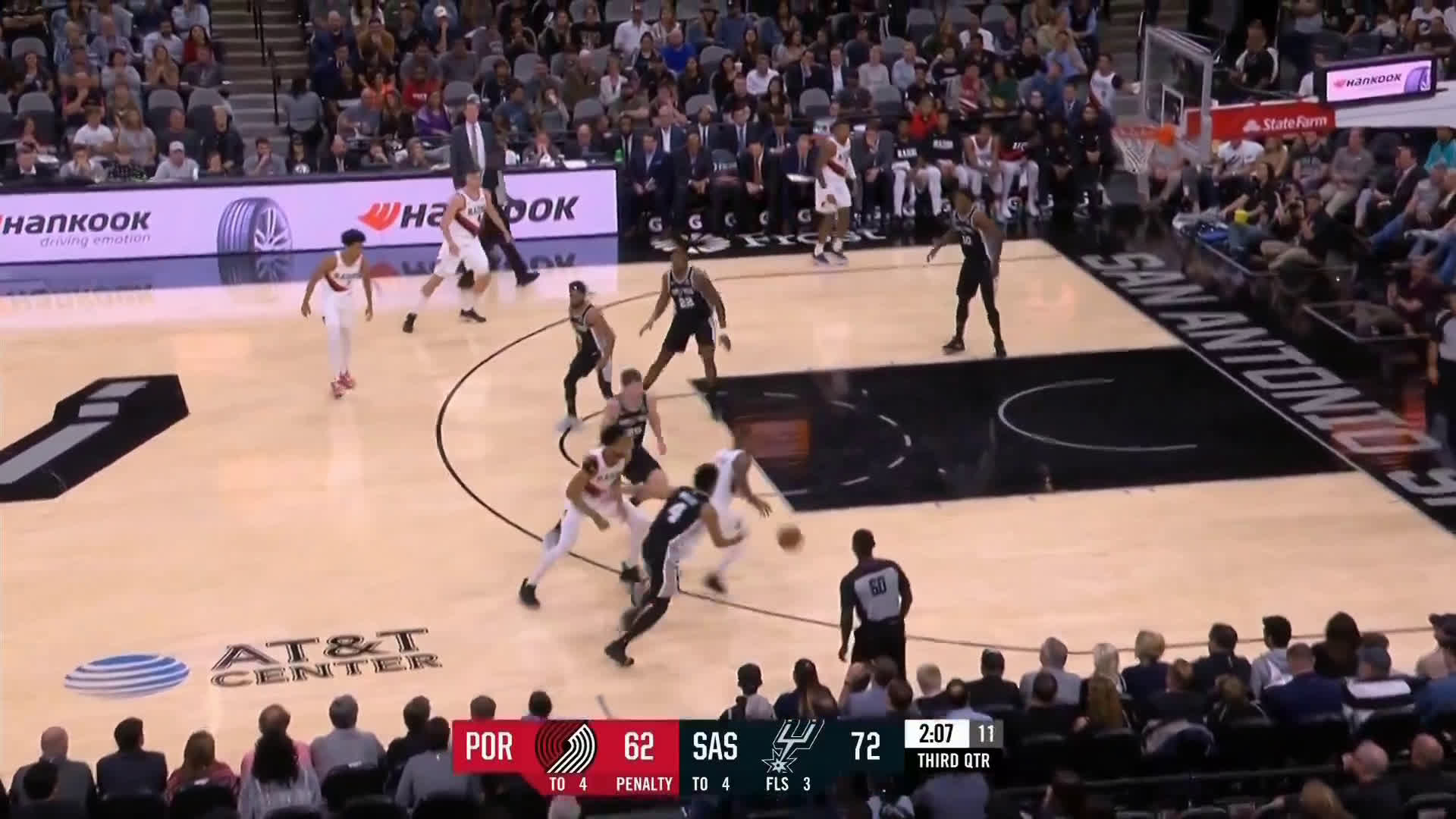 Dame goes strong to the rack with the dunk