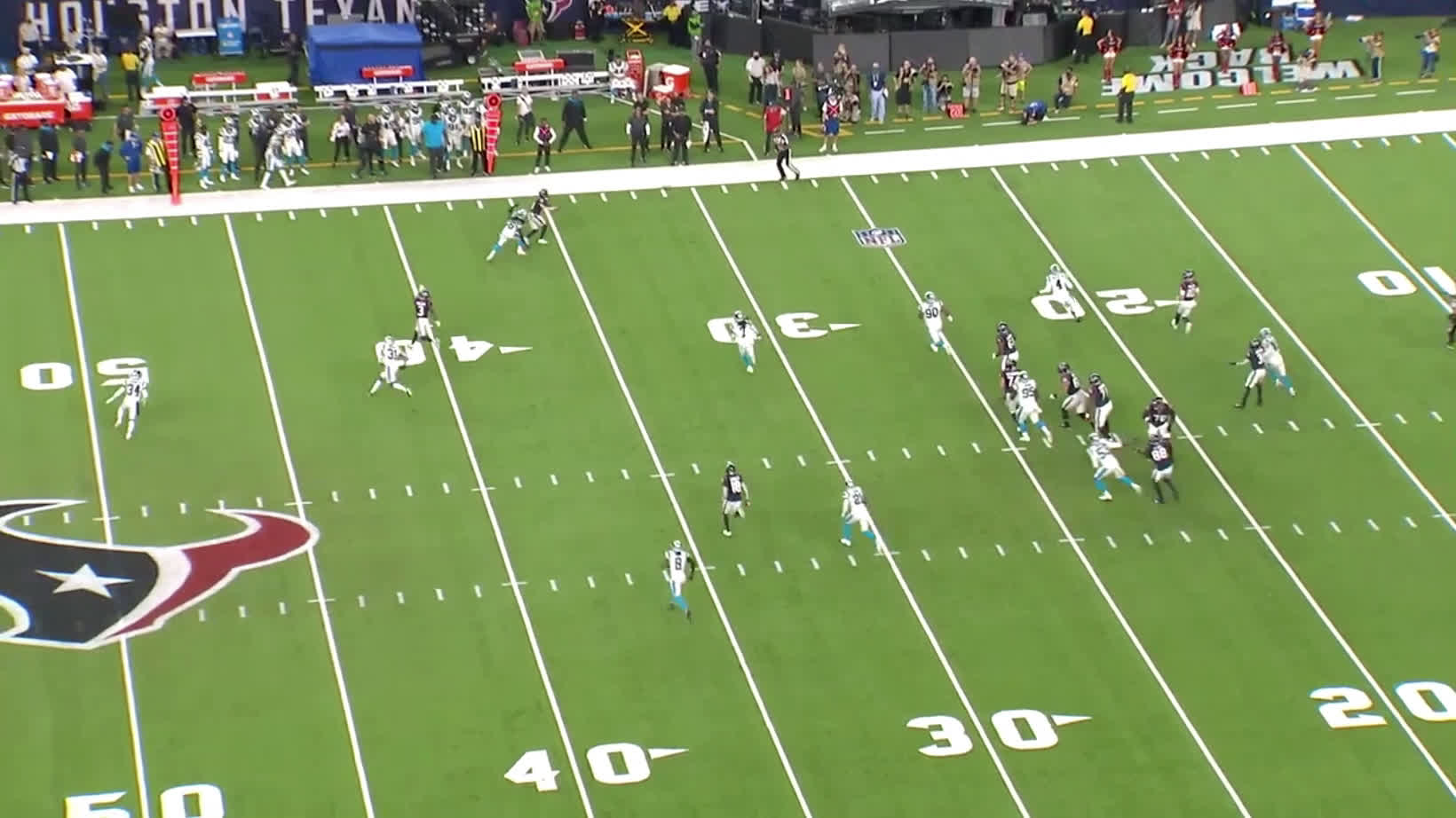 Watch CAR v. HOU: 1st & 20 5:23--Brandin Cooks Out route v. Donte Jackson, Cover three, nice ...