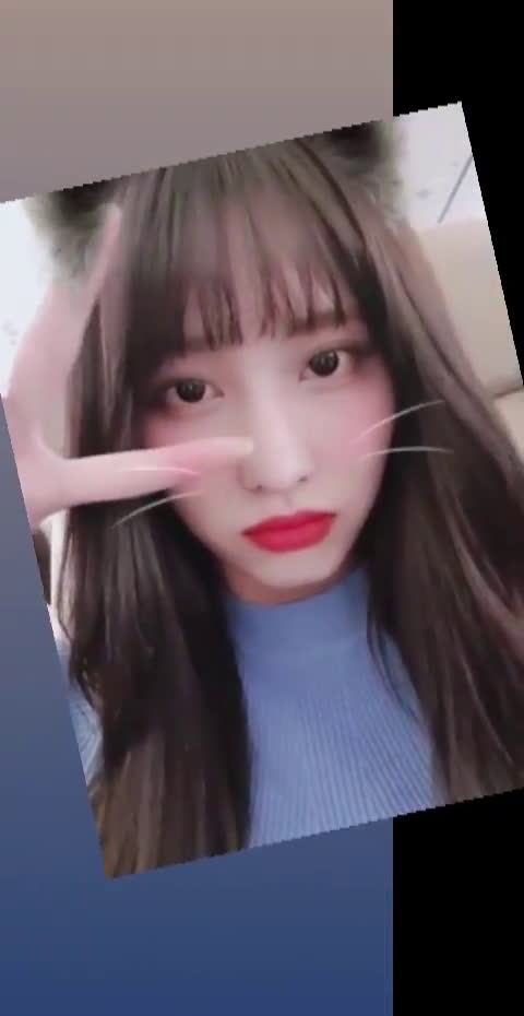 Twicetagram Momo Peace Sign and another Cat filter