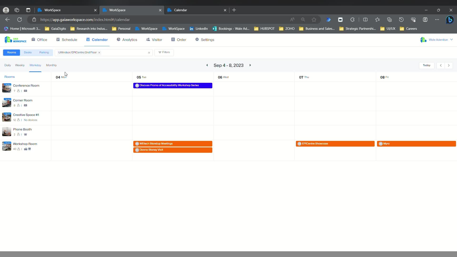 Overview of Gaia Workspace Features (Room Booking, External Booking ...