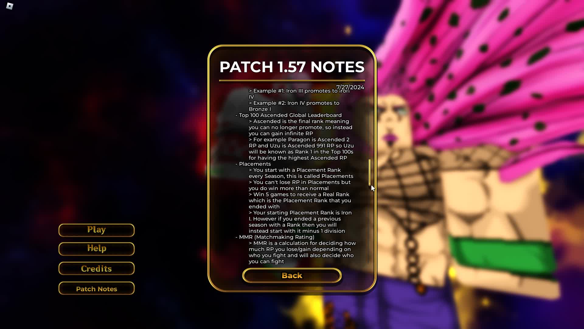 Watch YBA New Update Logs v1.57 | Streamable