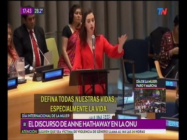 Discurso de Anne Hathaway en la ONU