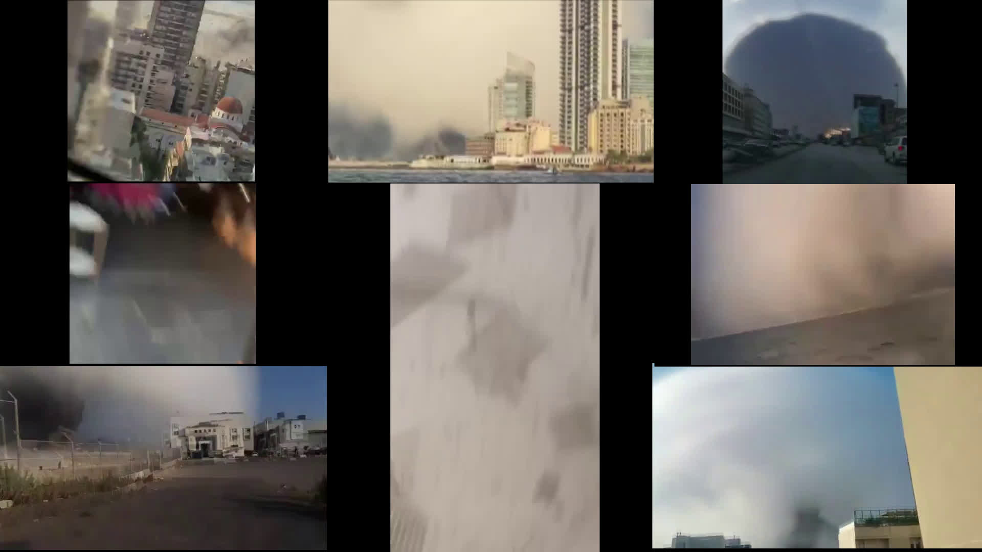 Beirut Explosion Perspective Compilation