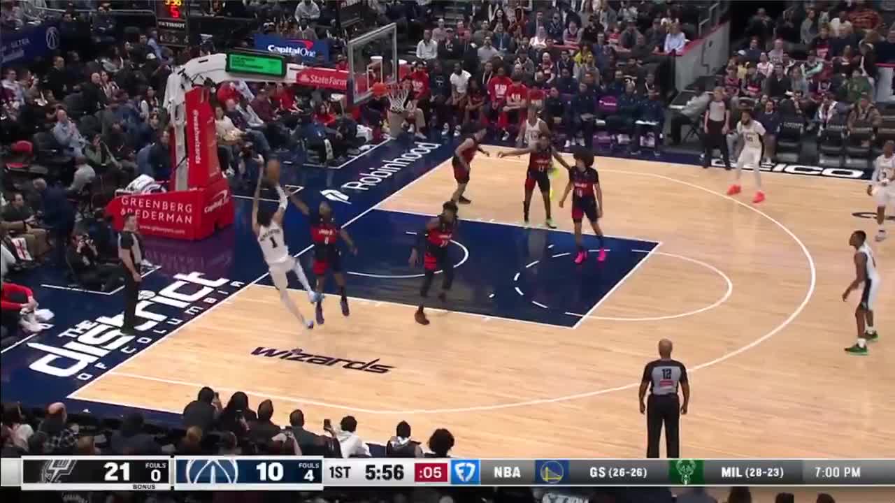 Watch [Highlight] Victor Wembanyama knocks down a tough one-legged shot ...