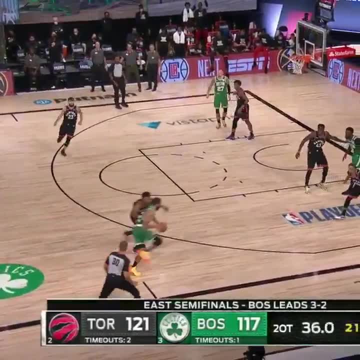 2OT celtics vs raptors 2020