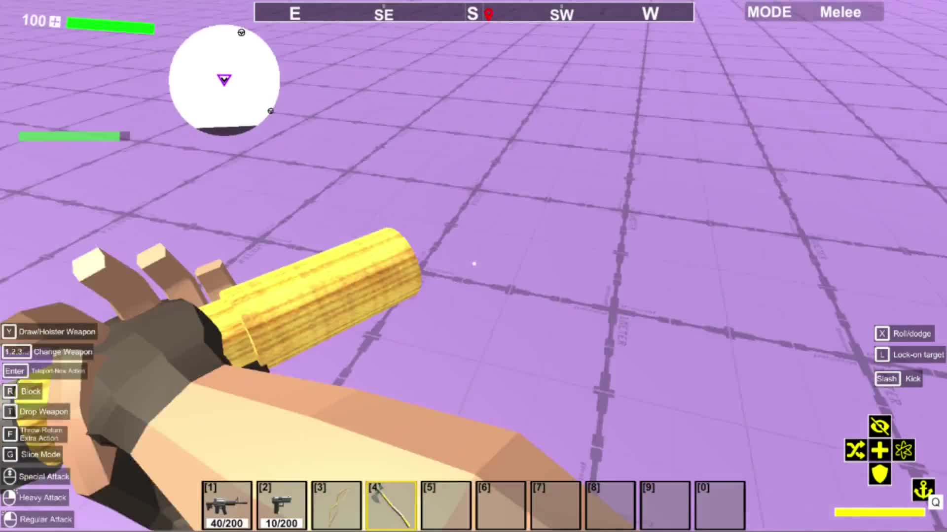 melee system in first person FBA