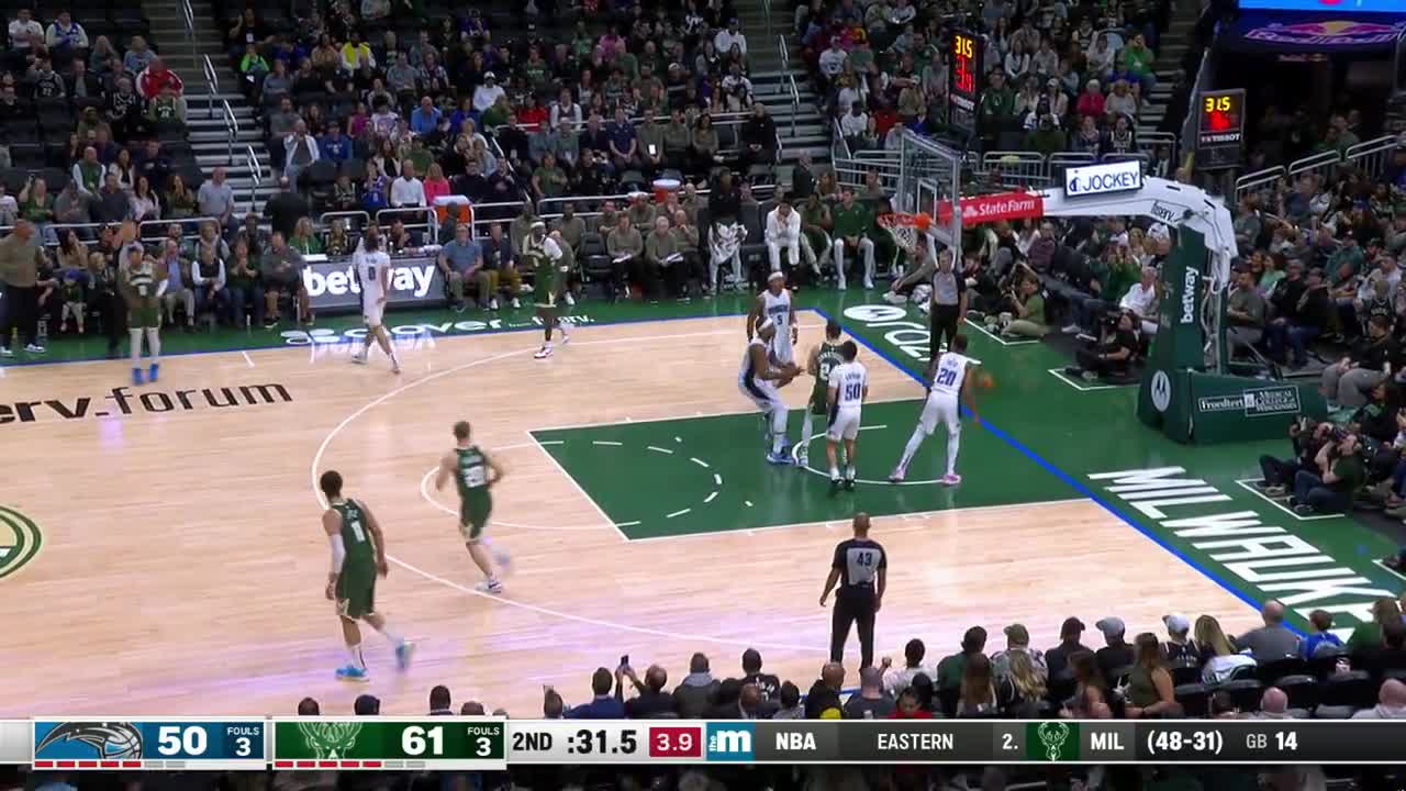 Watch ClutchPoints - Damian Lillard had Anthony Black LOST on this stepback triple 😮‍💨 | Streamable