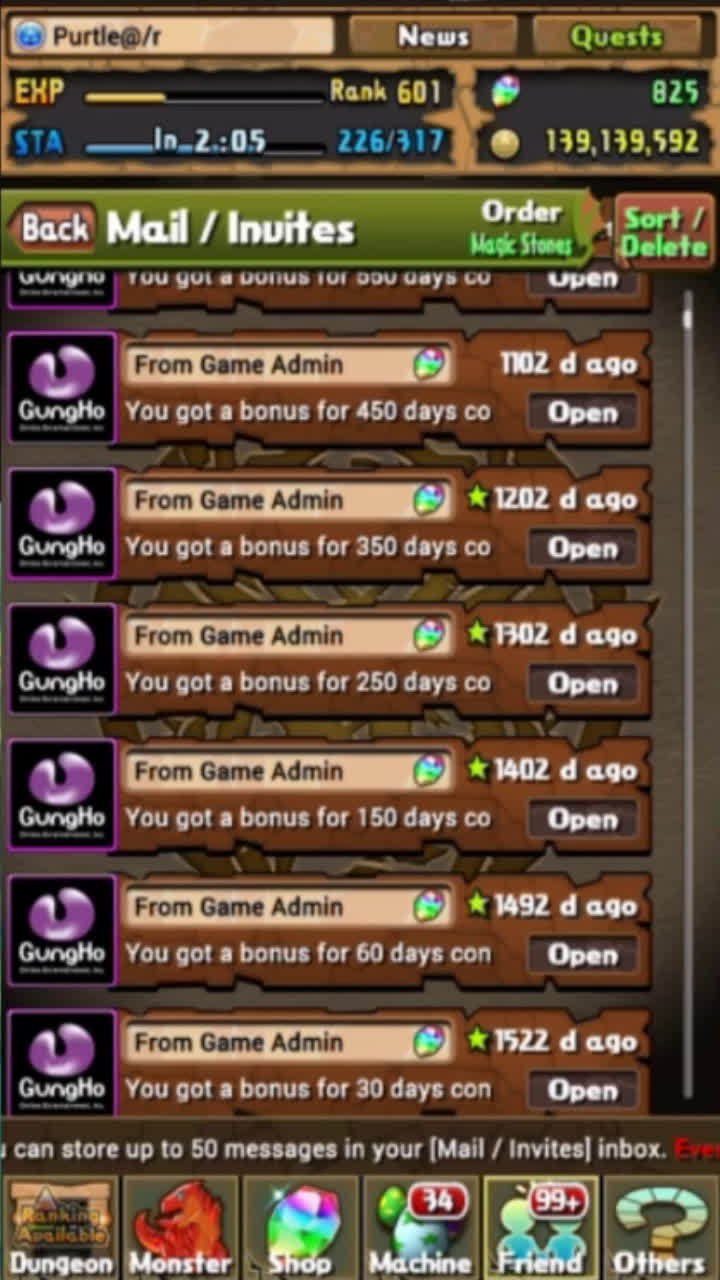 Opening Mail Stones
