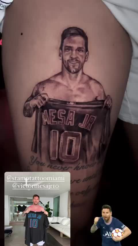 Tattoo Messi VM Jr