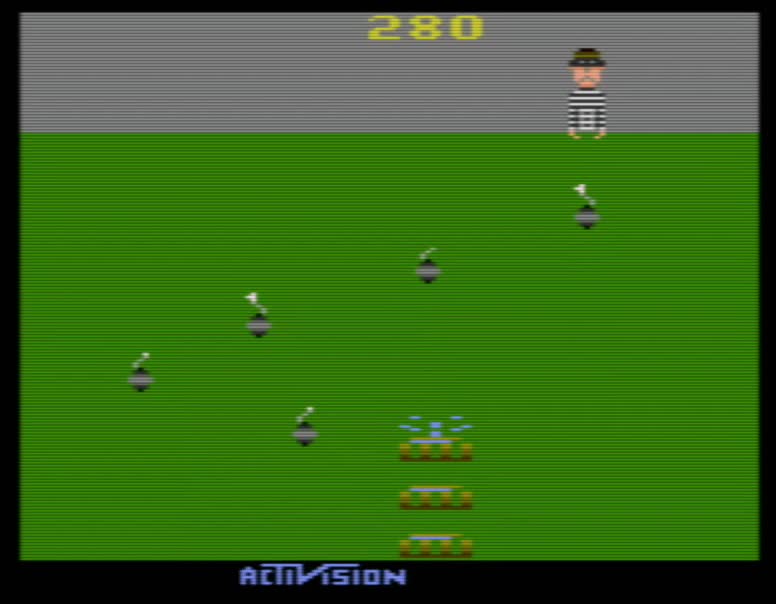Atari/Activision 2600 Kaboom! via MiSTer Kitrinx's 7800/2600 core and ...