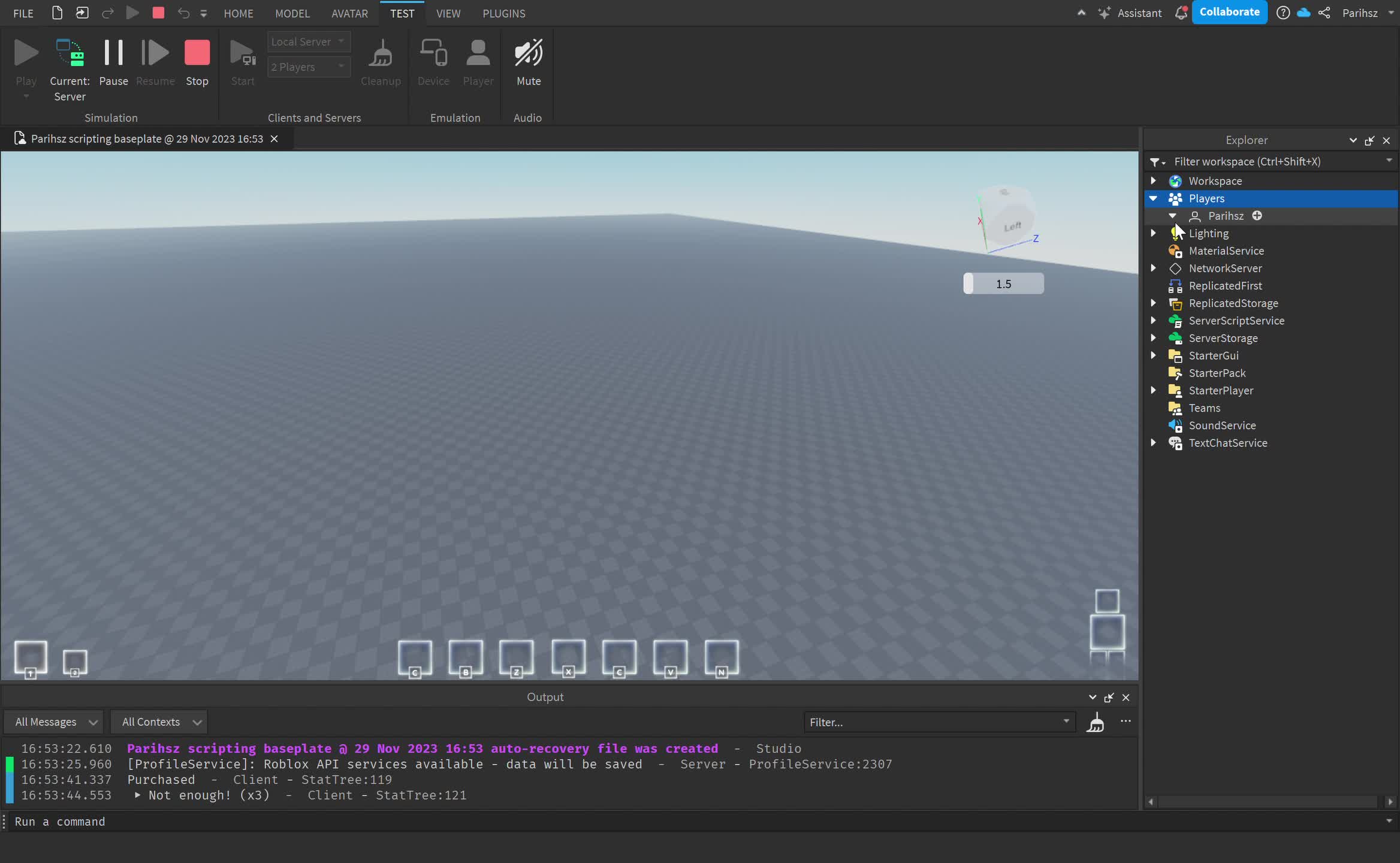 Parihsz scripting baseplate - Roblox Studio 2023-11-29 16-53-27