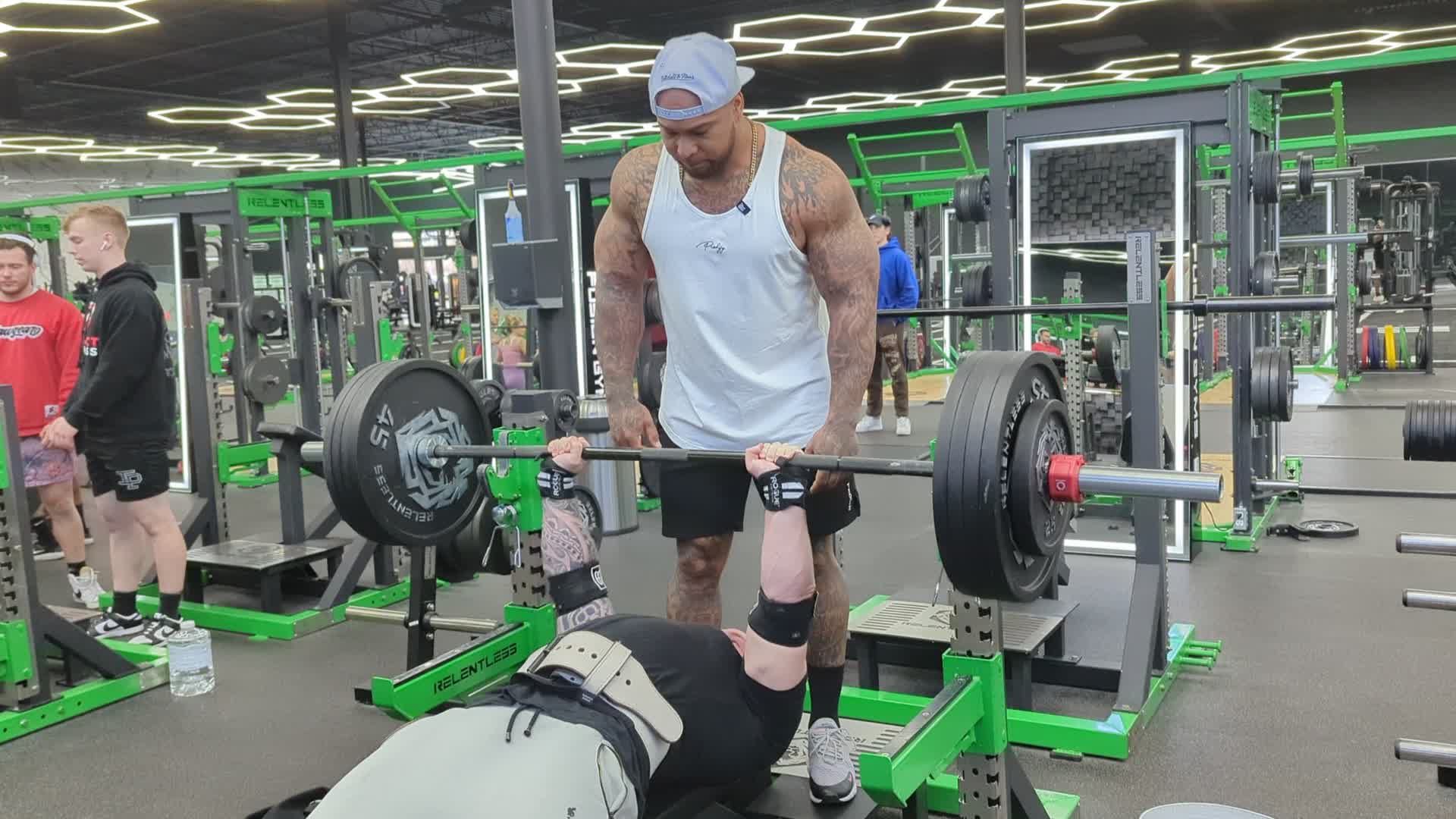 Bench PR: 455 for 5. 210 BW