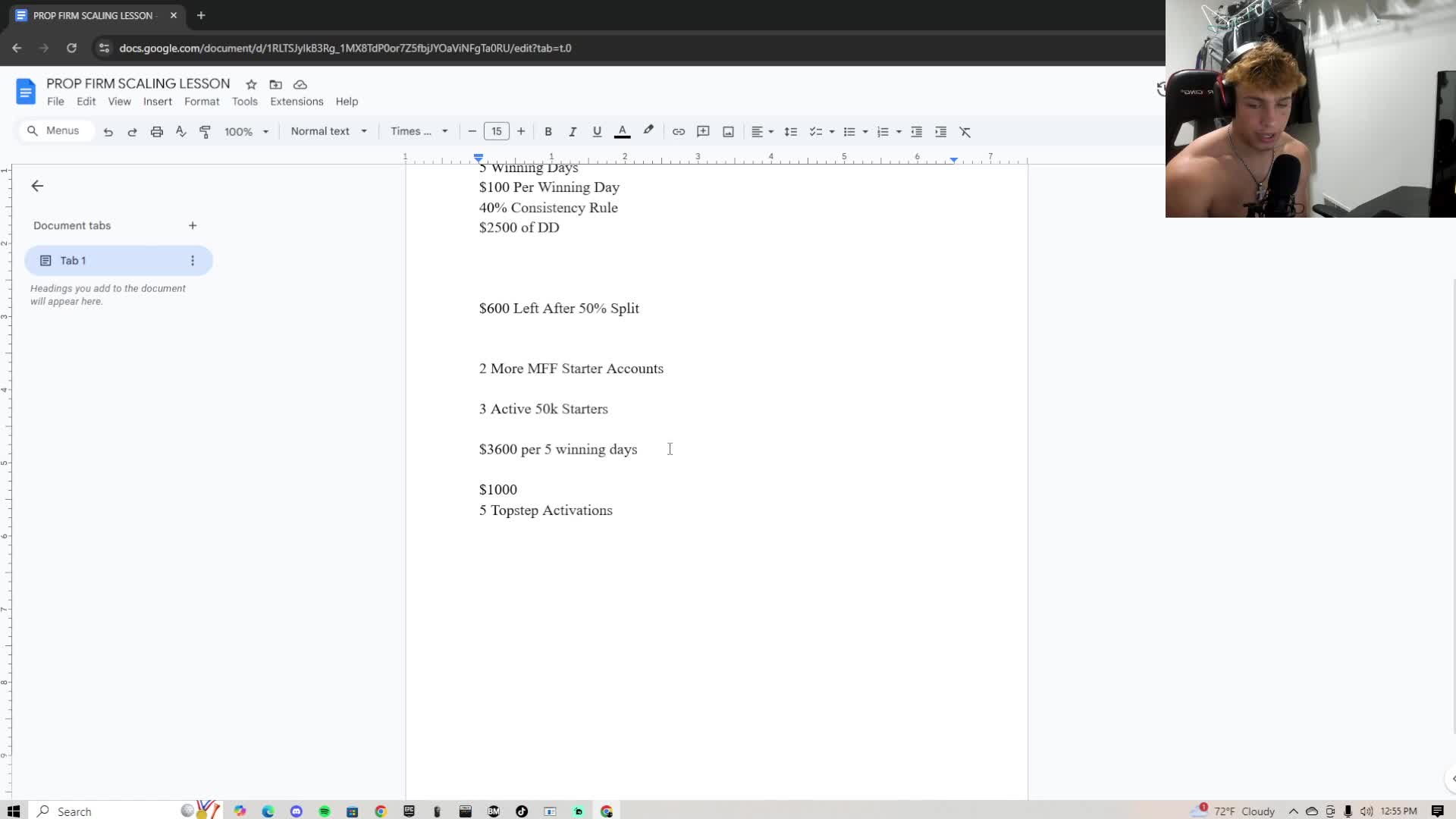 Watch SCALING PROP FIRMS FOR BEGINNERS 6/13/25 | Streamable