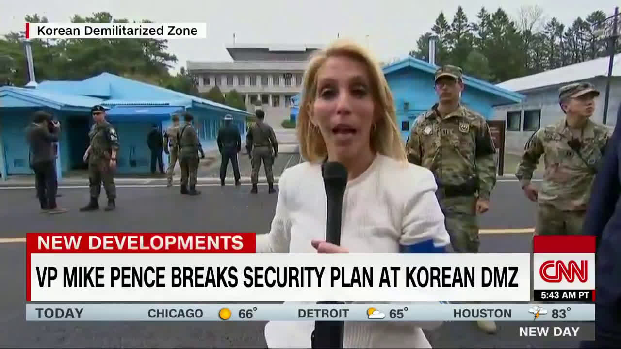 Mike Pence breaks security plan - walks up to DMZ