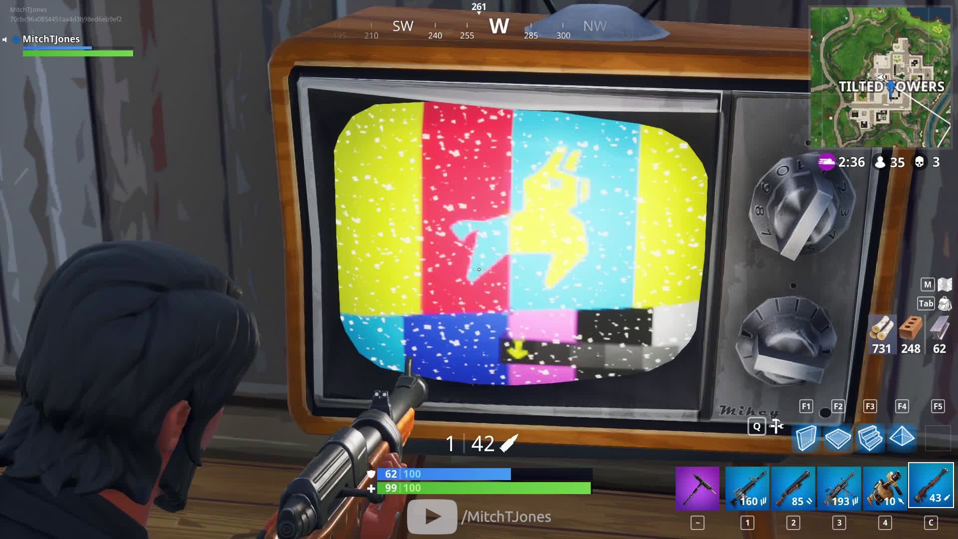 Fortnite weather alert in Tilted Towers