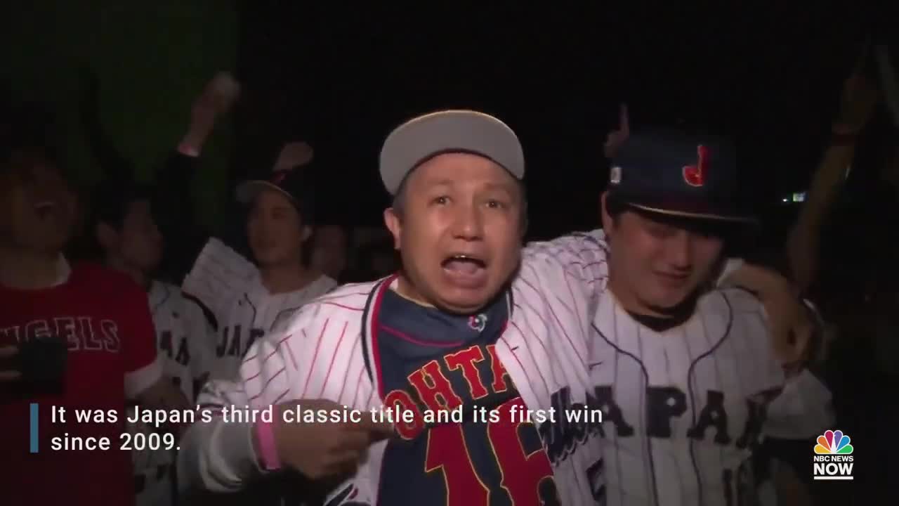Watch [NBC News] Japanese baseball fans go wild after World Baseball ...