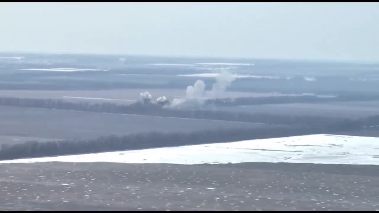 A Russian armored column near Vuhledar