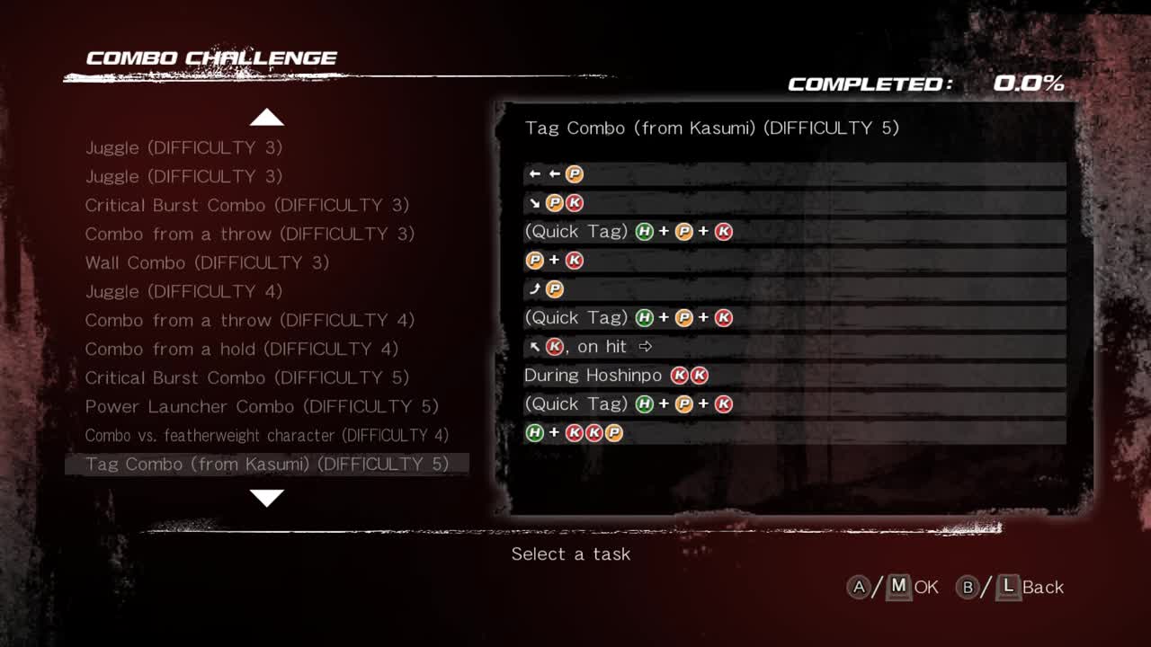 DOA5 Combo Challenge (13/11/2022)