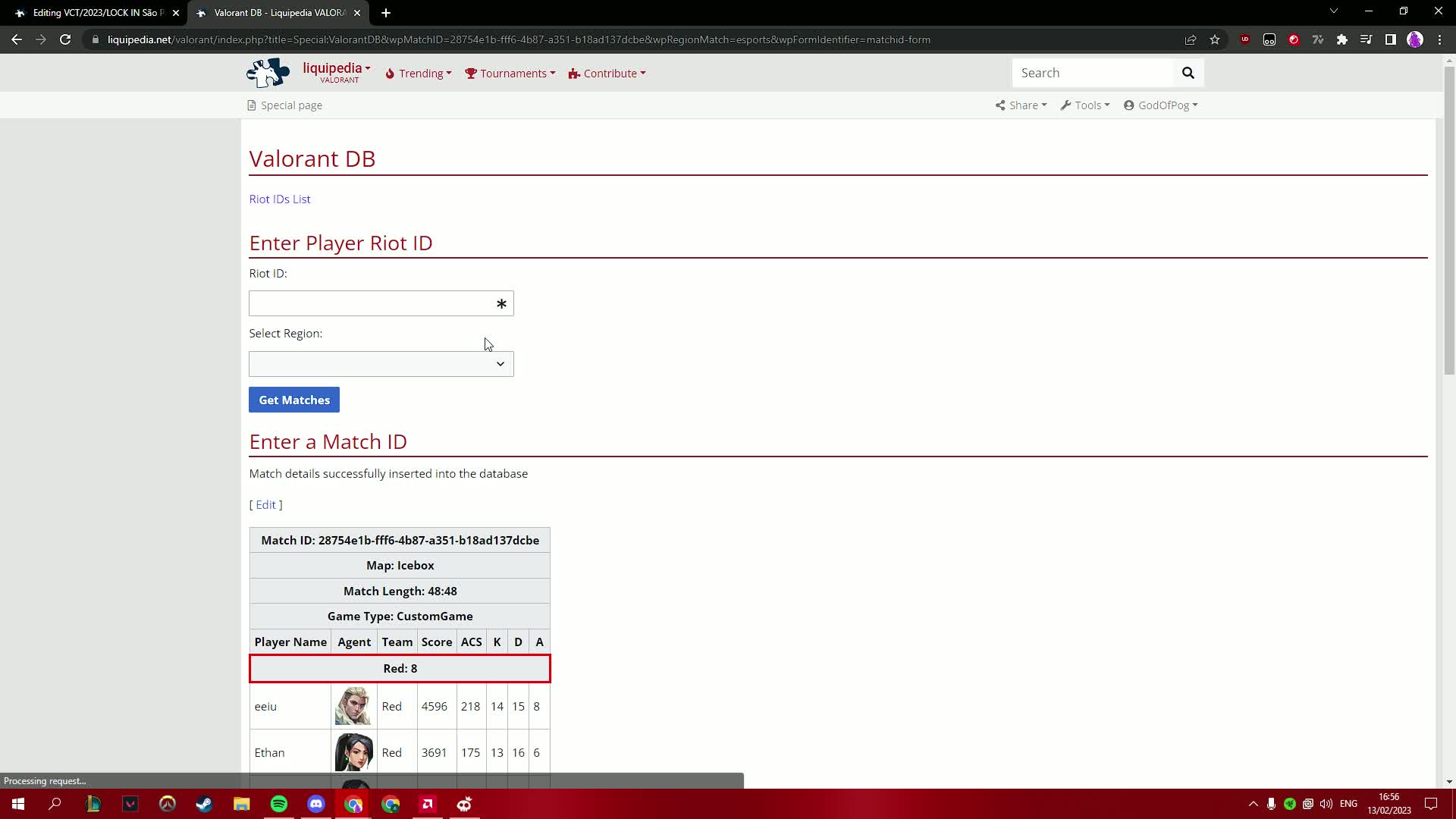Watch Liquipedia ValorantDB example | Streamable