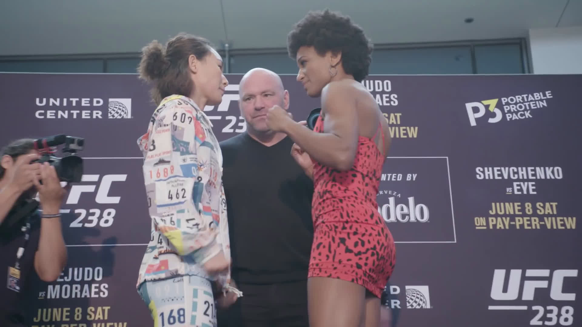 UFC 238 Media Day Face-Offs: (Tatiana Suarez vs. Nina Ansaroff ...