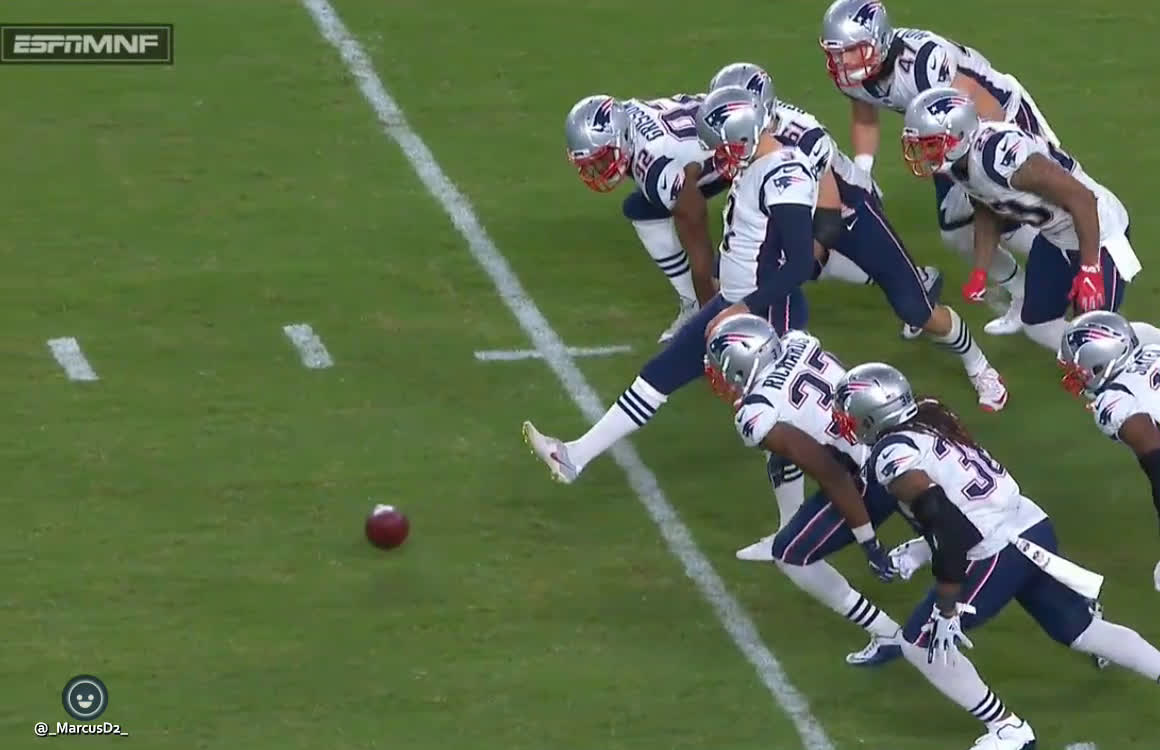 Watch New England Patriots with an unconventional onside kick. Not a bad idea, but bad execution ...