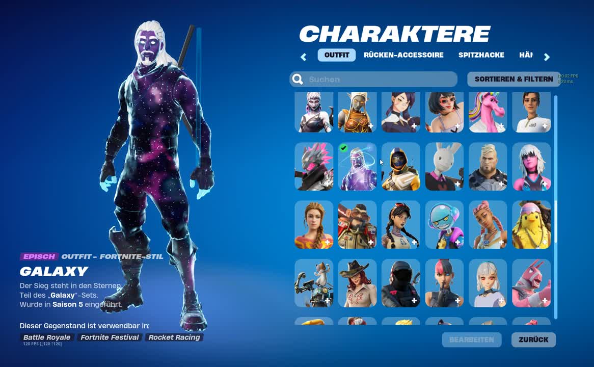 Fortnite Warranty 3 - 160+ Skins - Galaxy Skin & every Axe needed | Matrix™