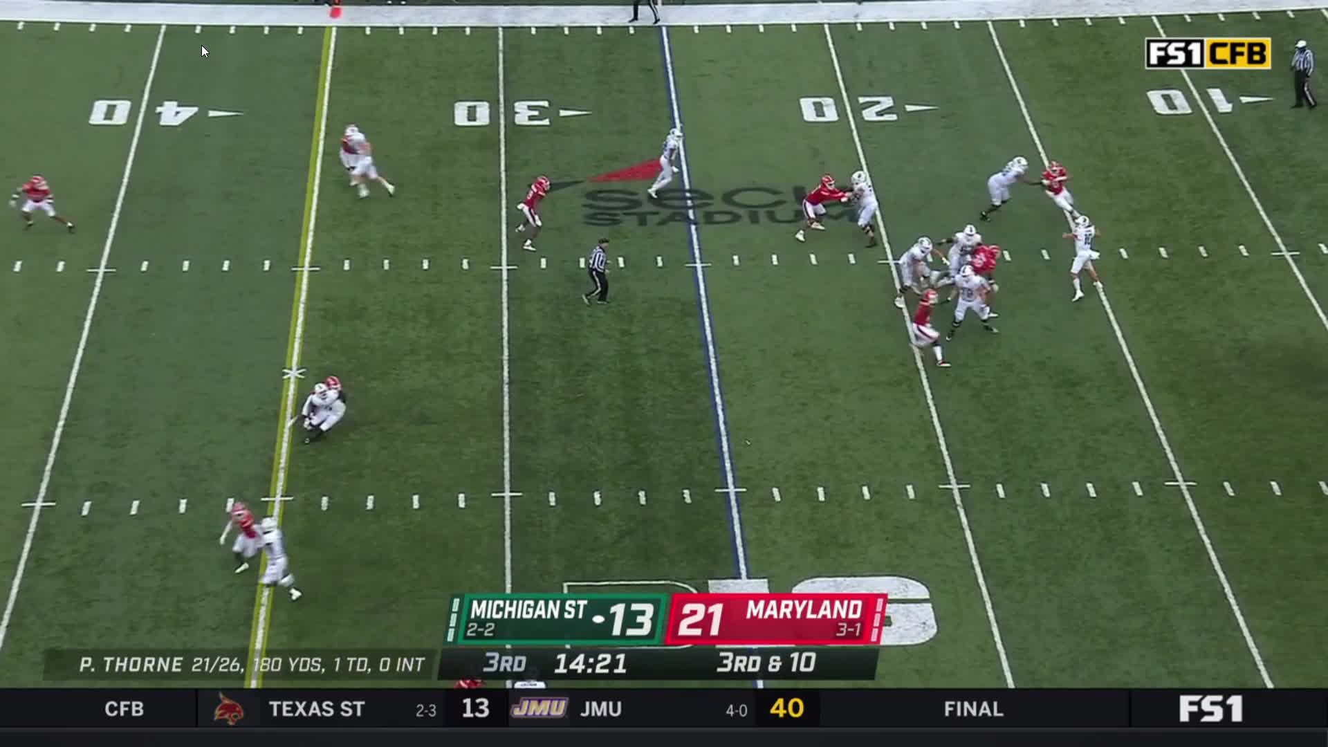 Watch 3 - Michigan State at Maryland - YouTube TV - Google Chrome 2022 ...