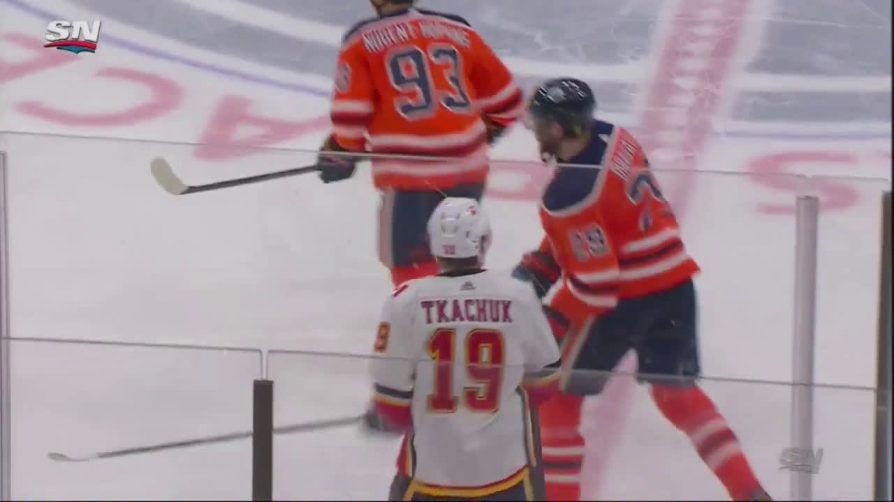 Tkachuk and Draisaitl slashing penalties CGYvsEDM
