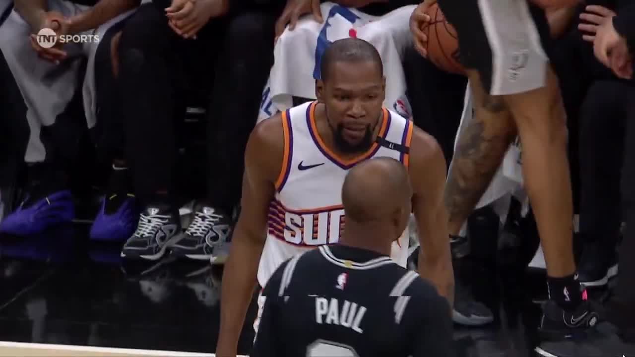 Watch [Highlight] Kevin Durant and Chris Paul exchange words | Streamable