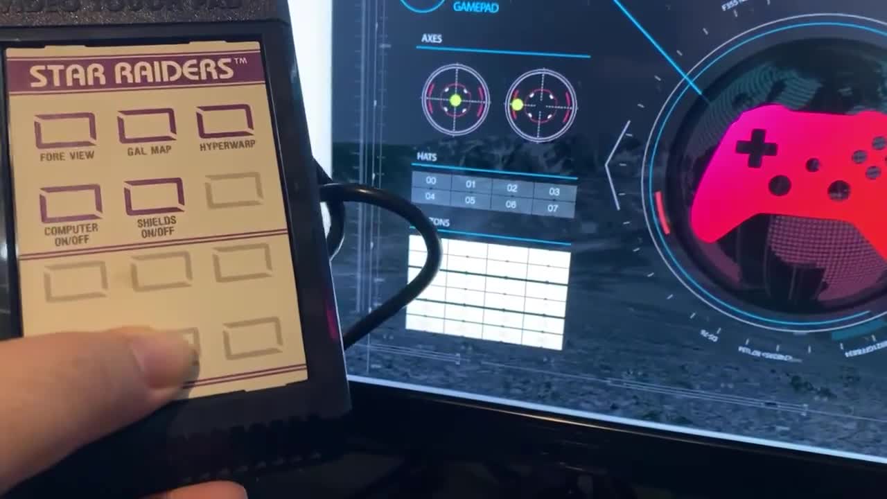 Atari 2600 Video Touch Pad via 2600dapter-D9 test as HID
