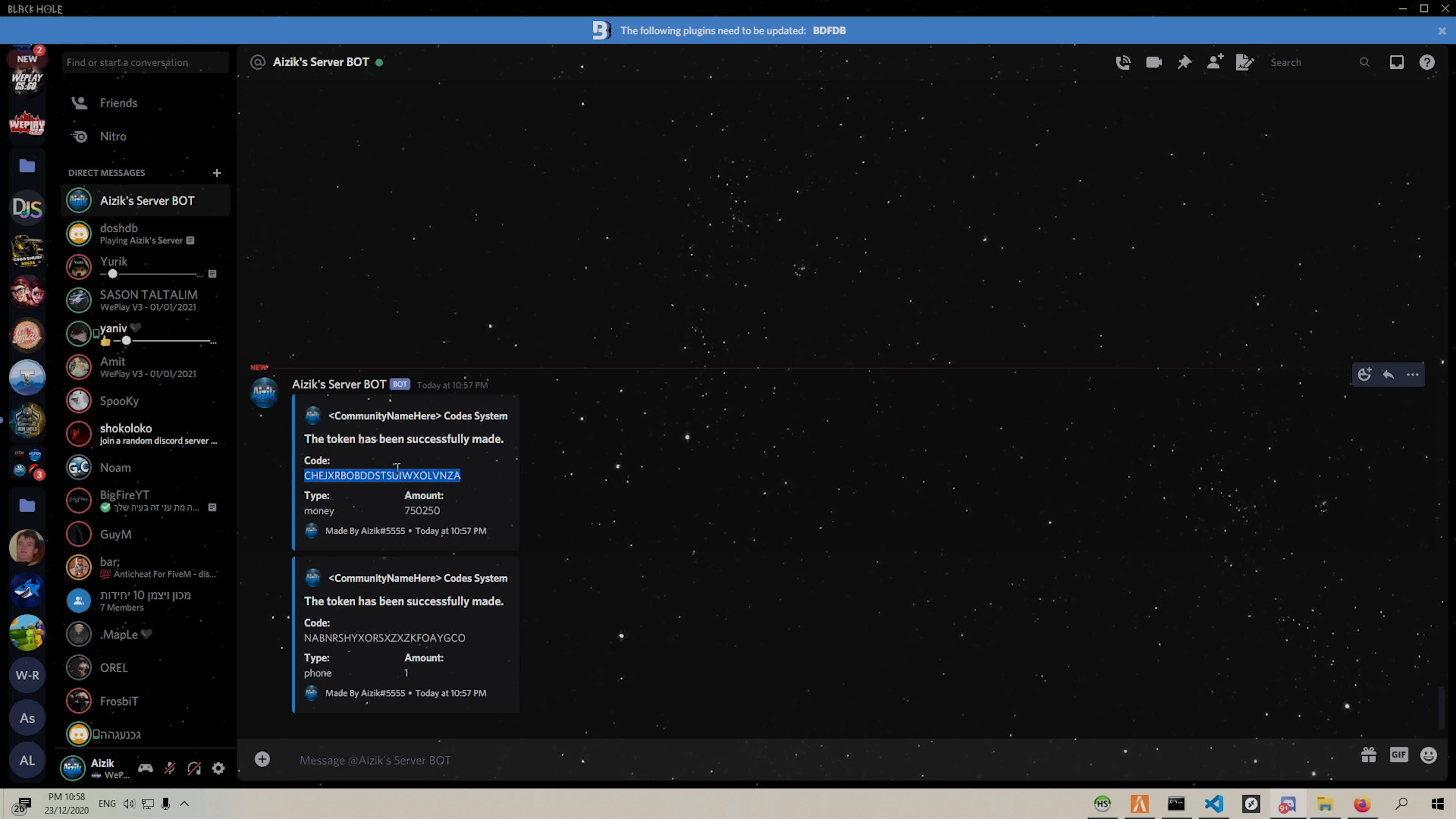 Aizik's Redeem | Discord BOT & FiveM Script