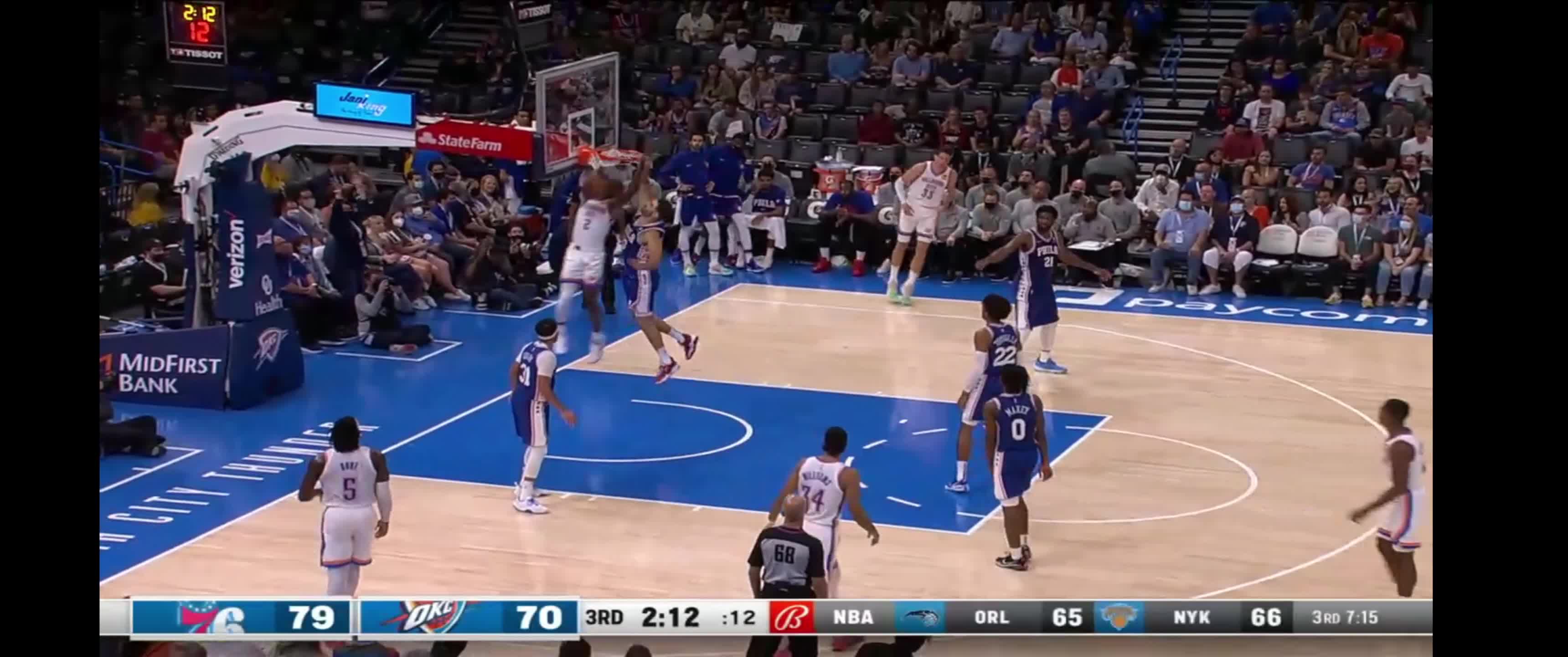 SGA blows by Matisse for the easy dunk